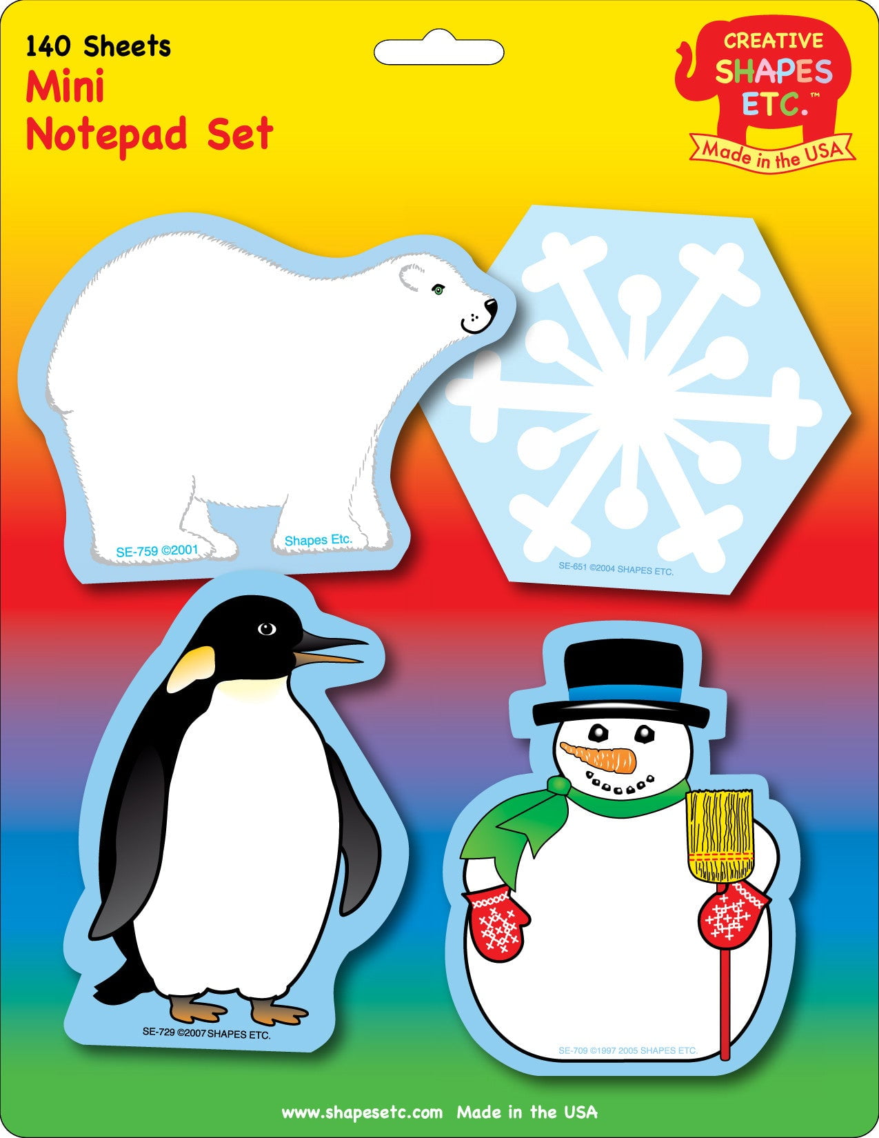 SHAPES ETC. Mini Notepad Set - Winter - Walmart.com