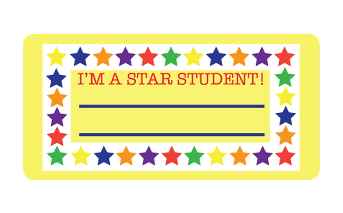 SHAPES ETC. Nametag - Star Student - Walmart.com