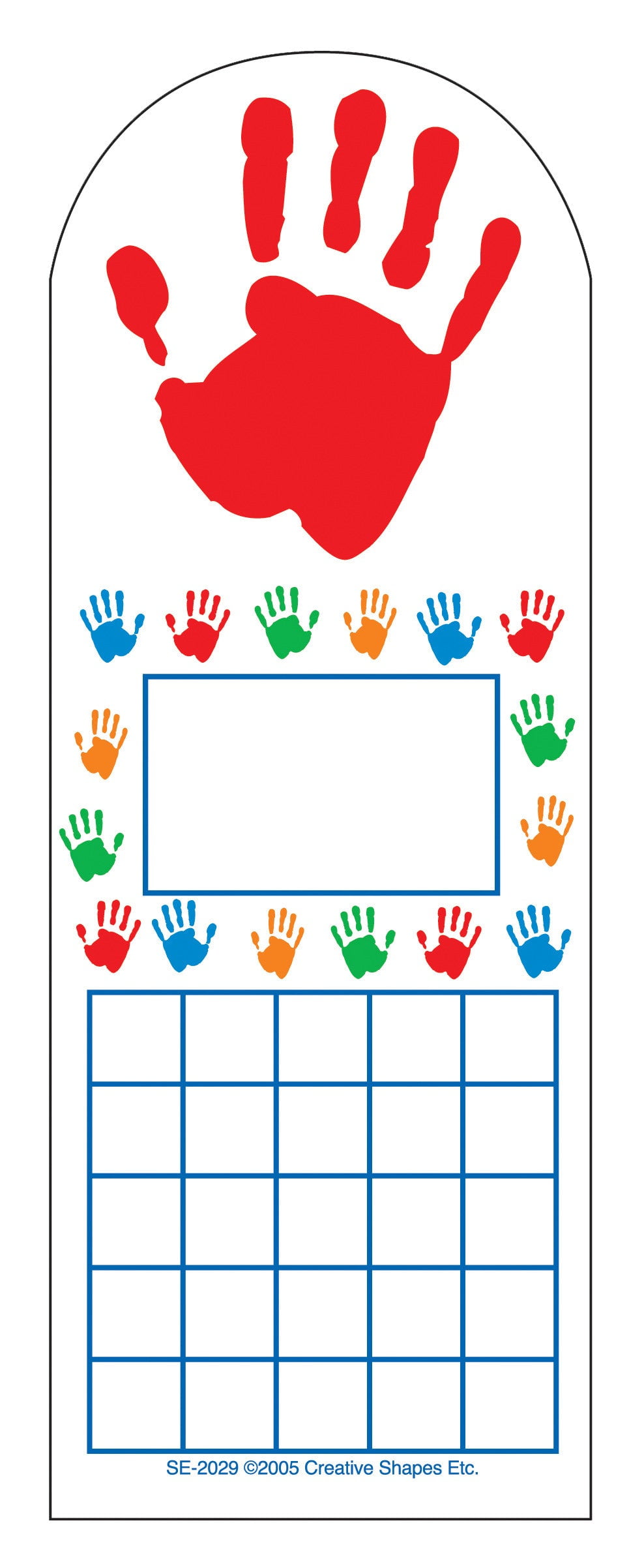 SHAPES ETC. Personal Incentive Chart - Hands - Walmart.com