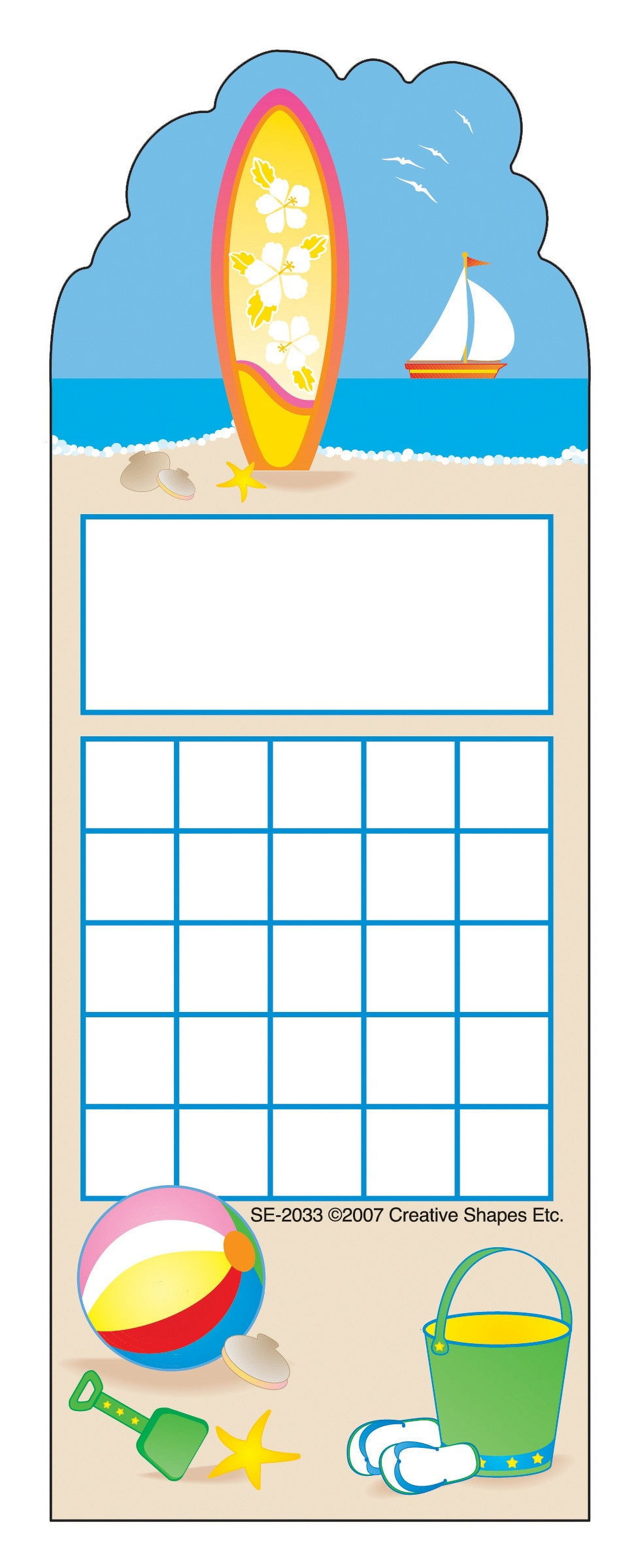 SHAPES ETC. Personal Incentive Chart - Surf's Up - Walmart.com