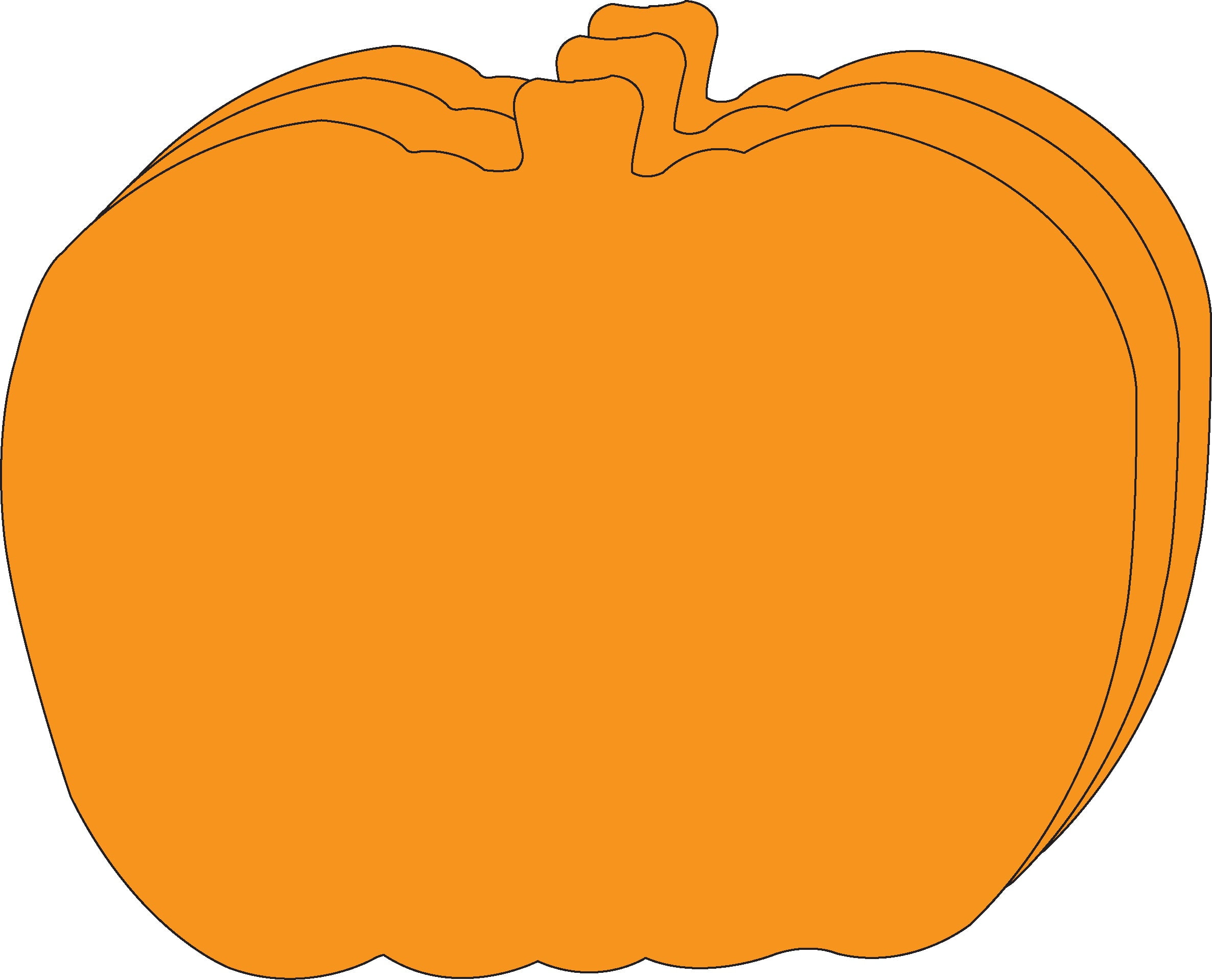 SHAPES ETC. Pumpkin Single Color Super Cut-Outs- 8” x 10” - Walmart.com