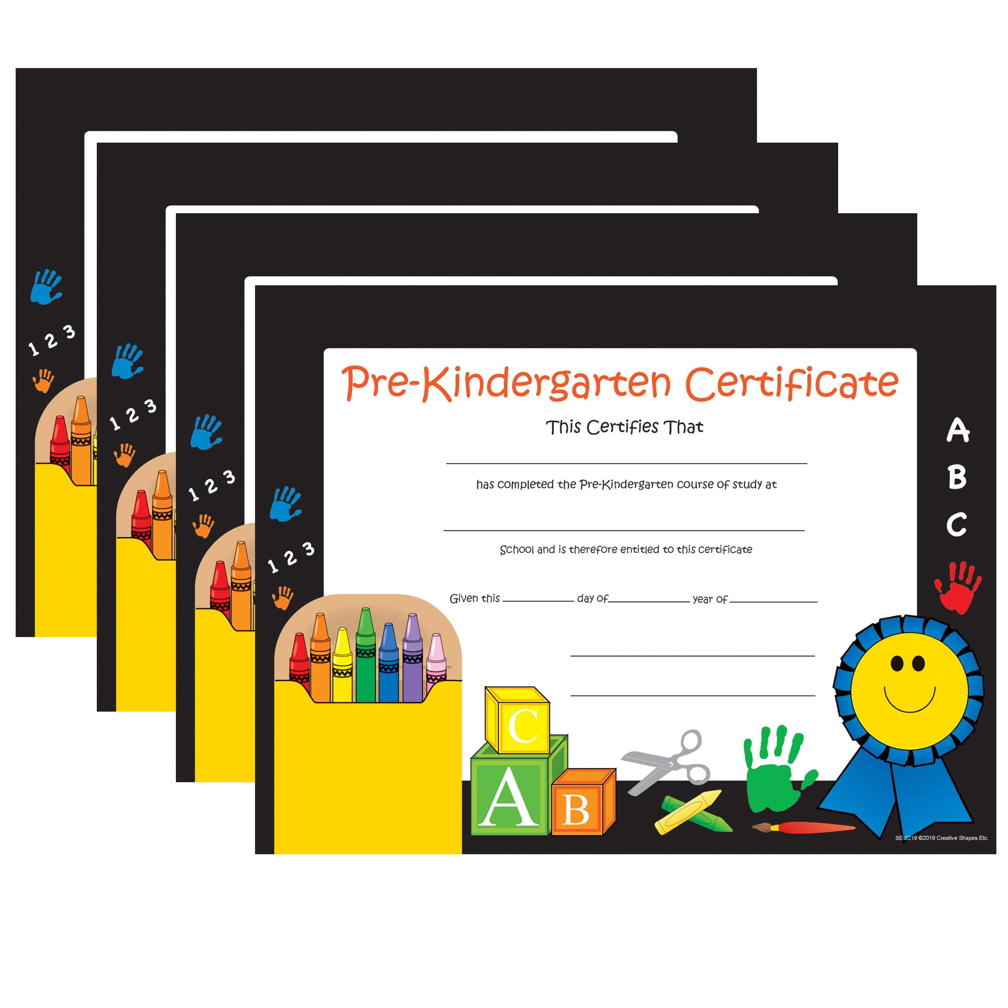 SHAPES ETC. Recognition Certificate - Pre-K Certificate - Walmart.com