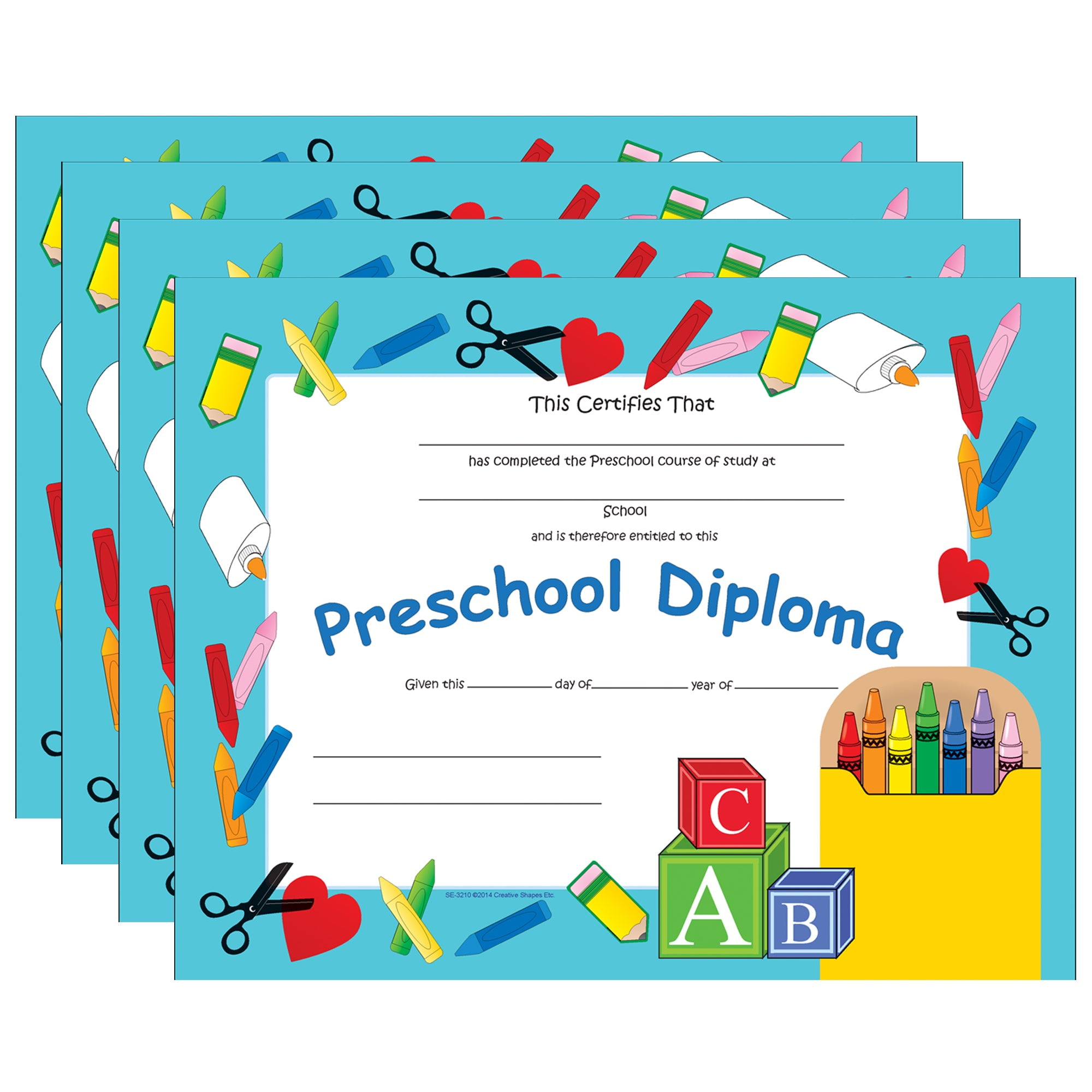 Walmart Recognition Certificate - Preschool & Kindergarten Diploma, 30 ...