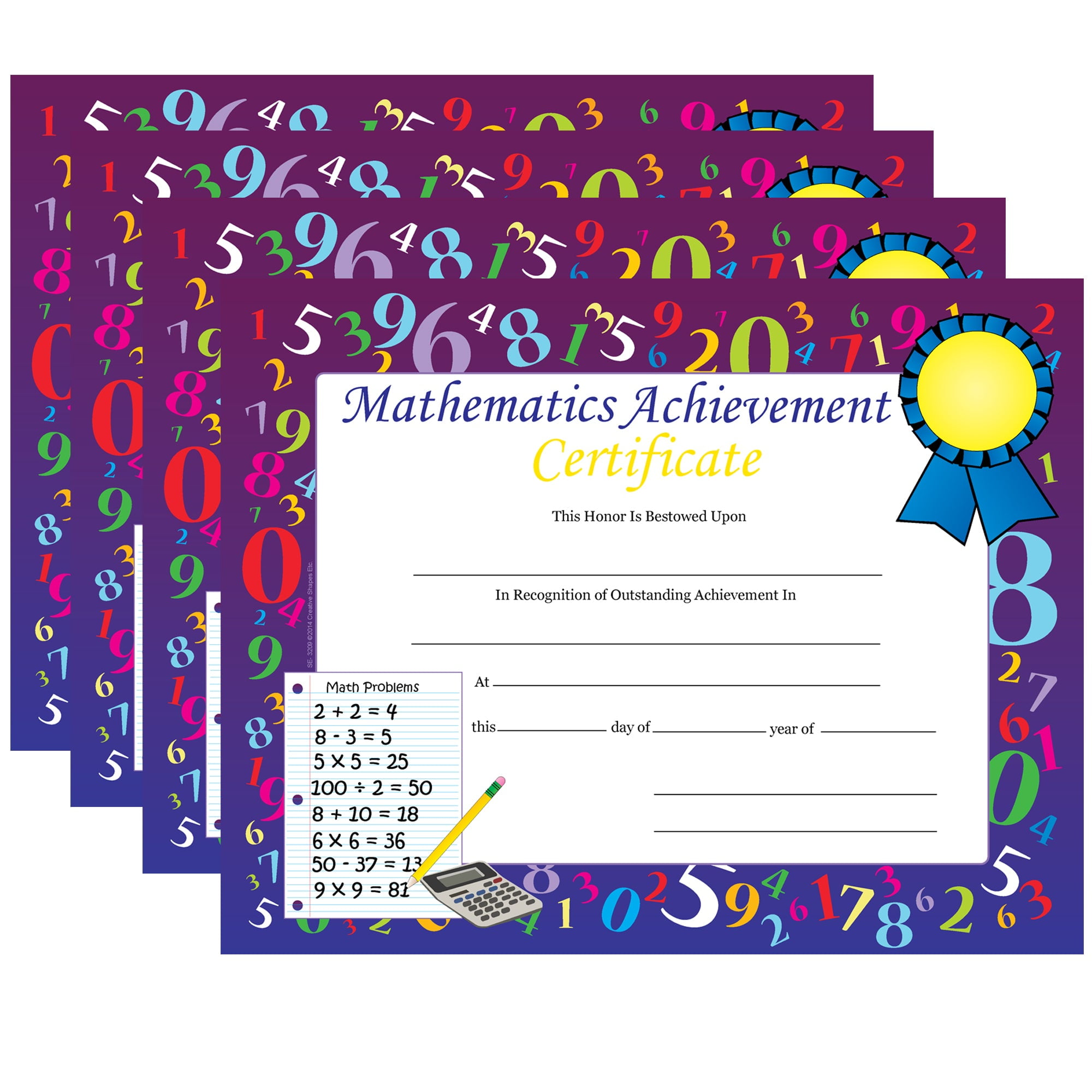 SHAPES ETC. Recognition Certificates - Mathematics Achievement ...