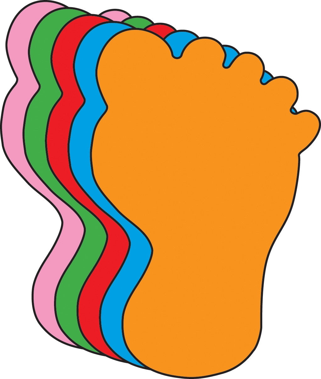 SHAPES ETC. Small Assorted Cut-Out - Foot - Walmart.com