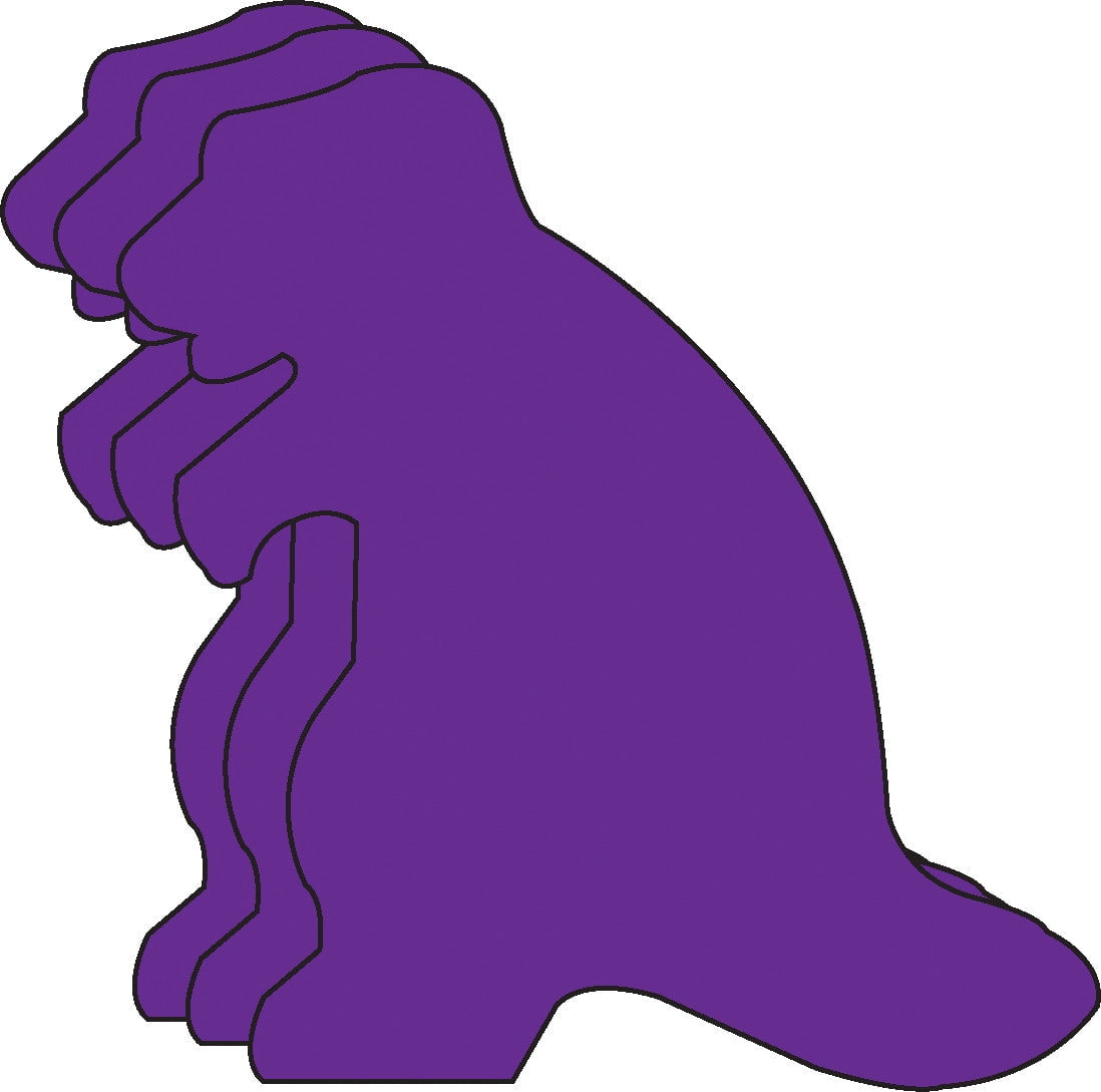 SHAPES ETC. Small Single Color Creative Foam Cut-Outs - Dinosaur ...