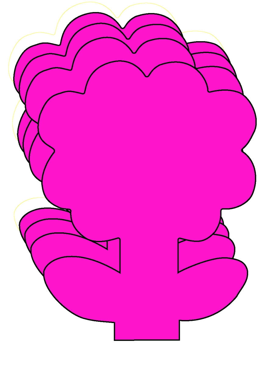 SHAPES ETC. Small Single Color Creative Foam Cut-Outs - Flower ...