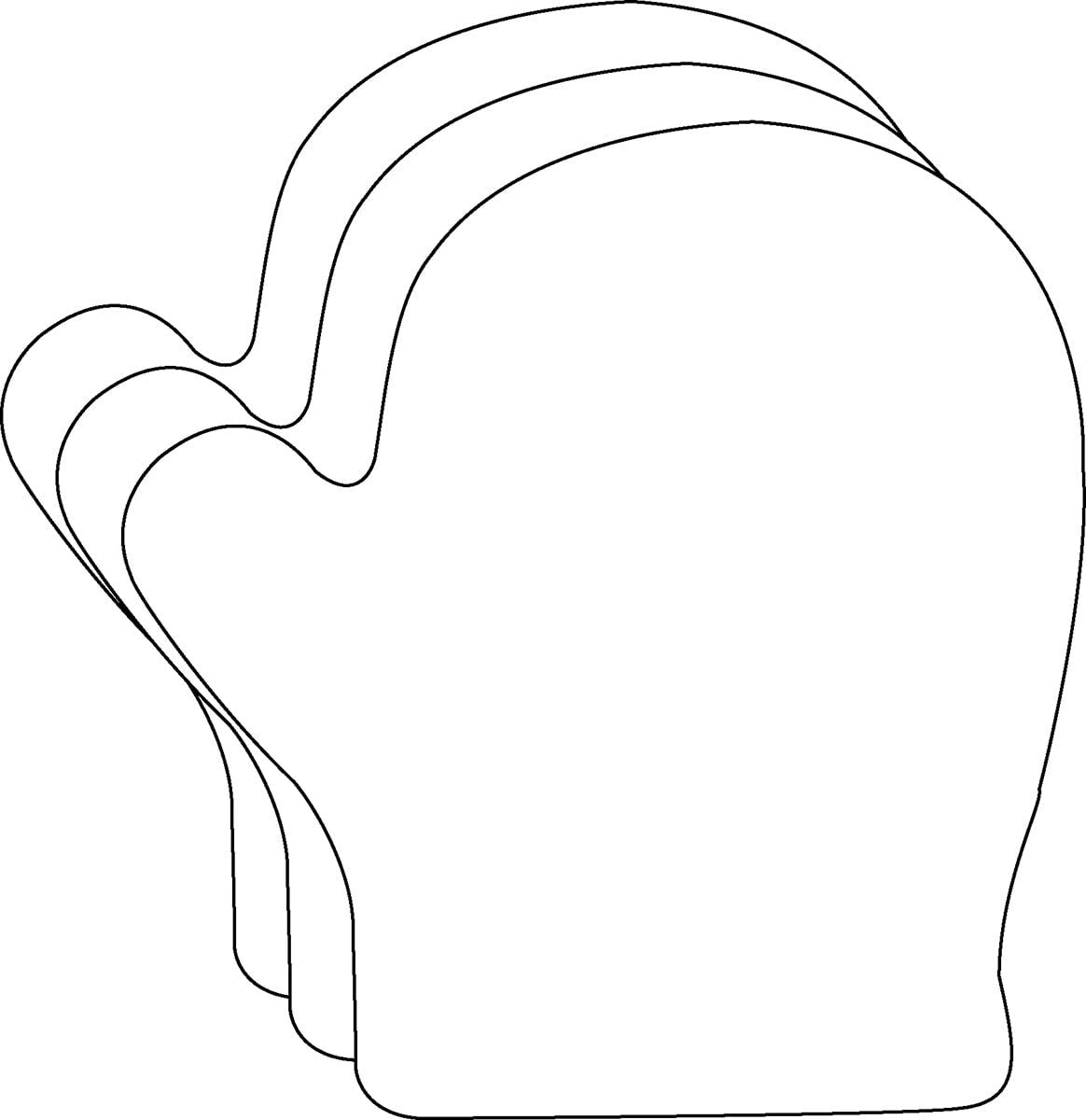 SHAPES ETC. Small Single Color Cut-Out - Mitten - Walmart.com