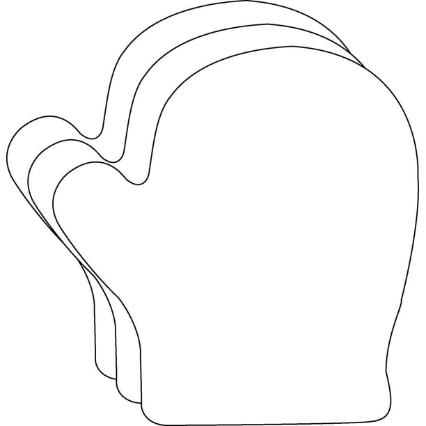 SHAPES ETC. Small Single Color Cut-Out - Mitten - Walmart Business Supplies