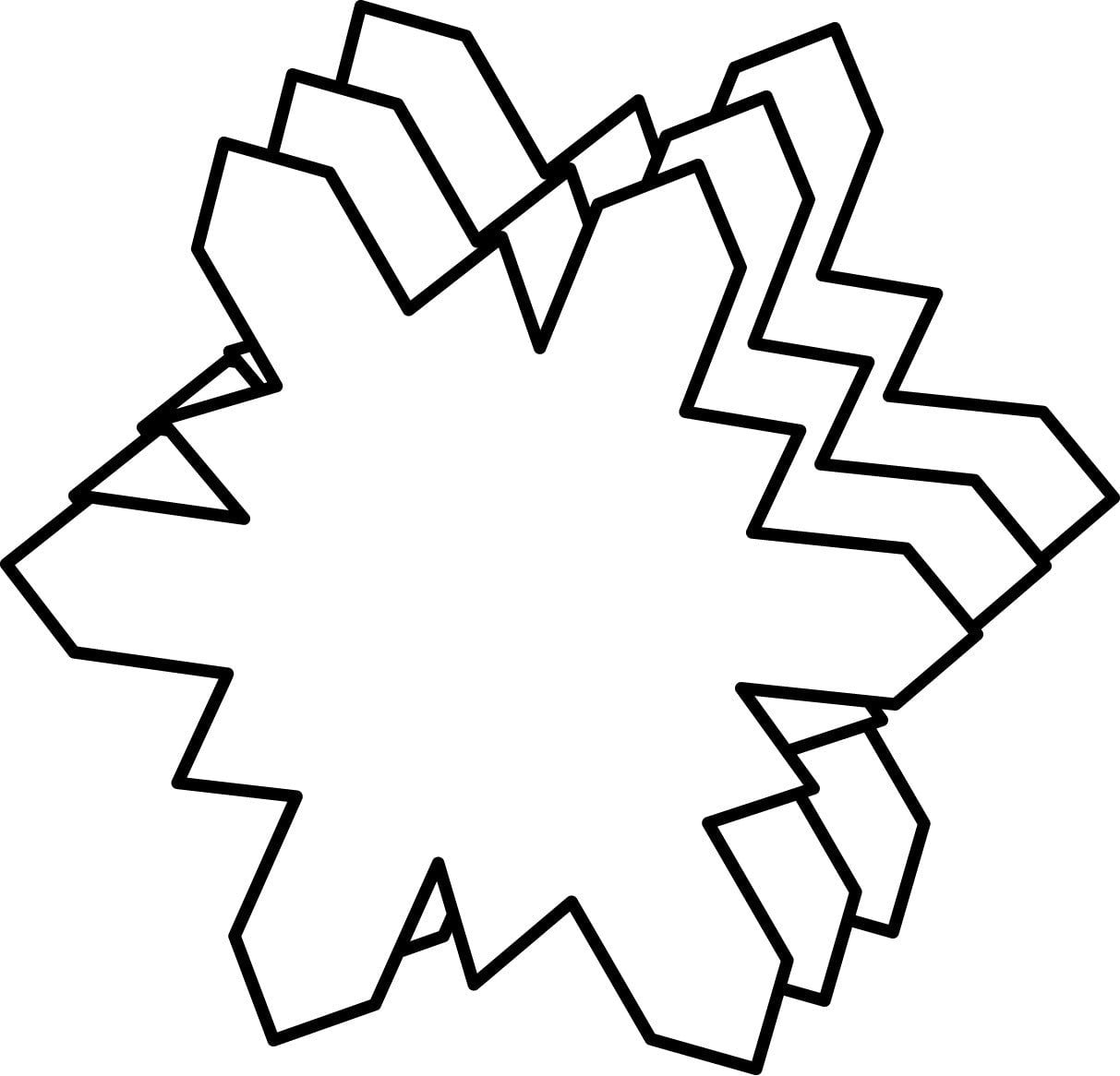 SHAPES ETC. Small Single Color Cut-Out - Snowflake - Walmart.com