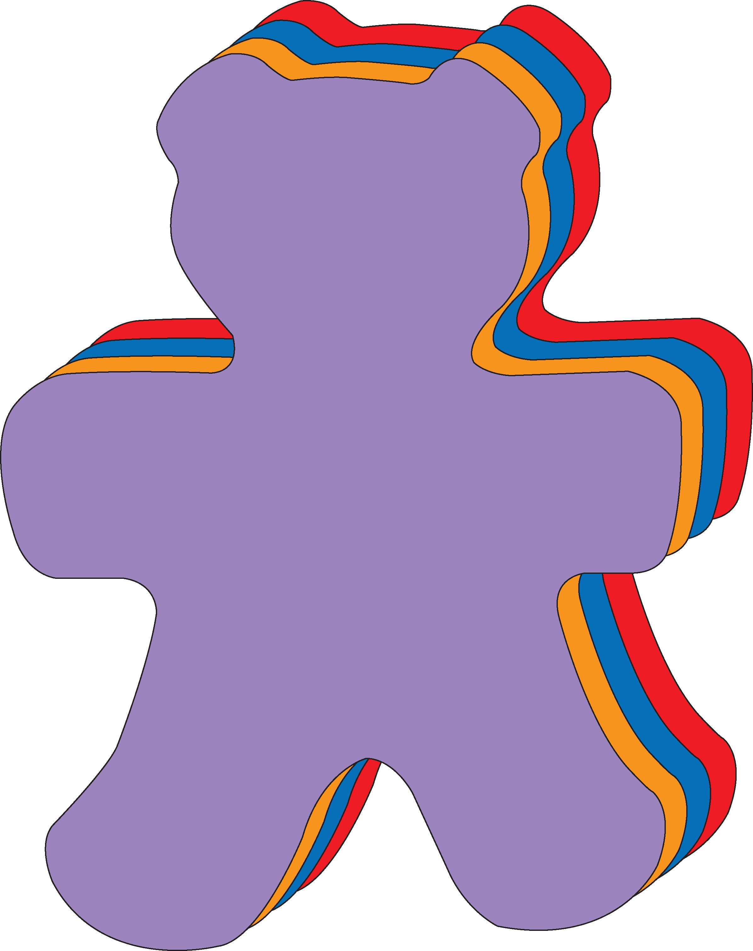 SHAPES ETC. Teddy Bear Assorted Color Super Cut-Outs- 8” x 10 ...