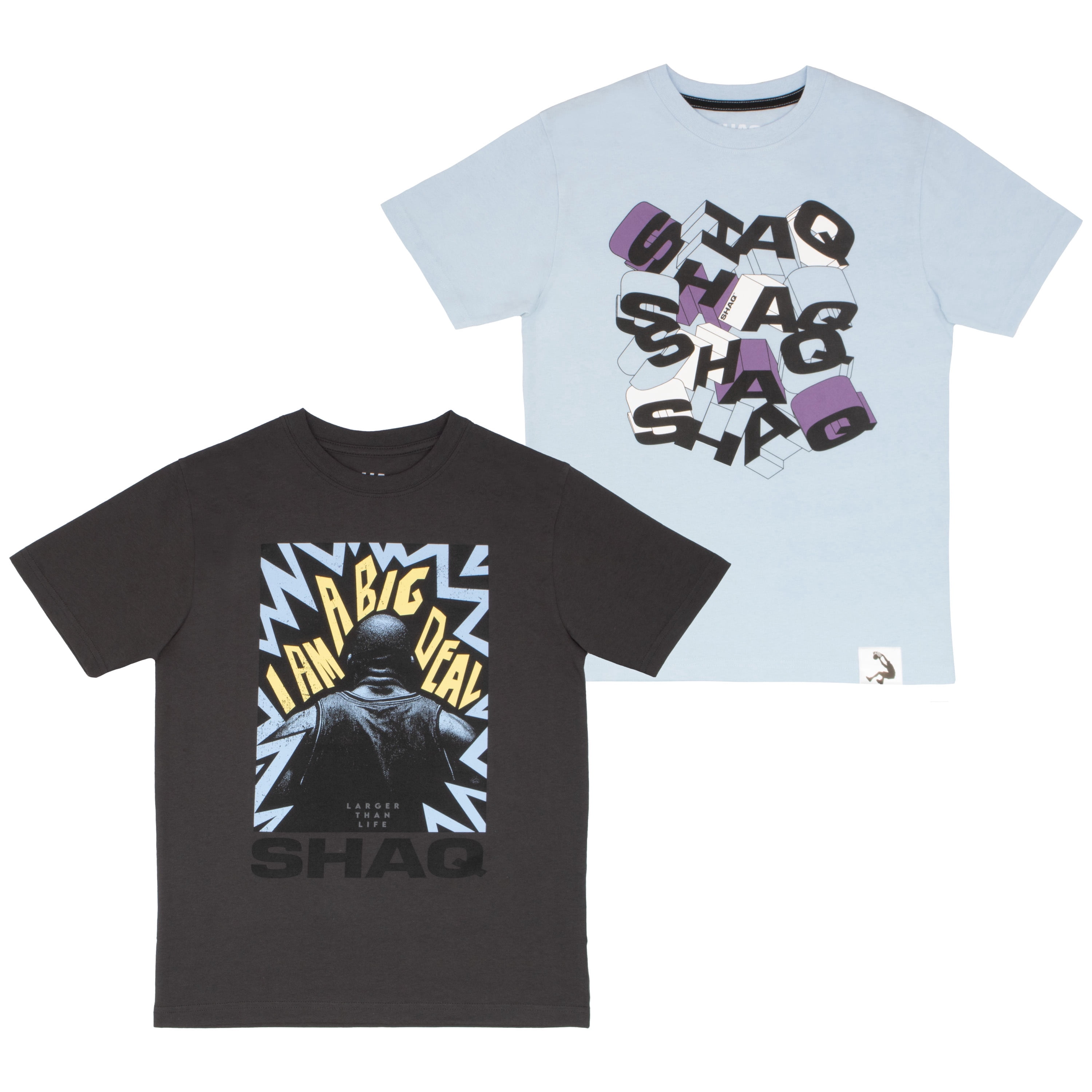 SHAQ Boys Graphic Short Sleeve T-Shirts, 2-Pack (Little Boys & Big Boys ...