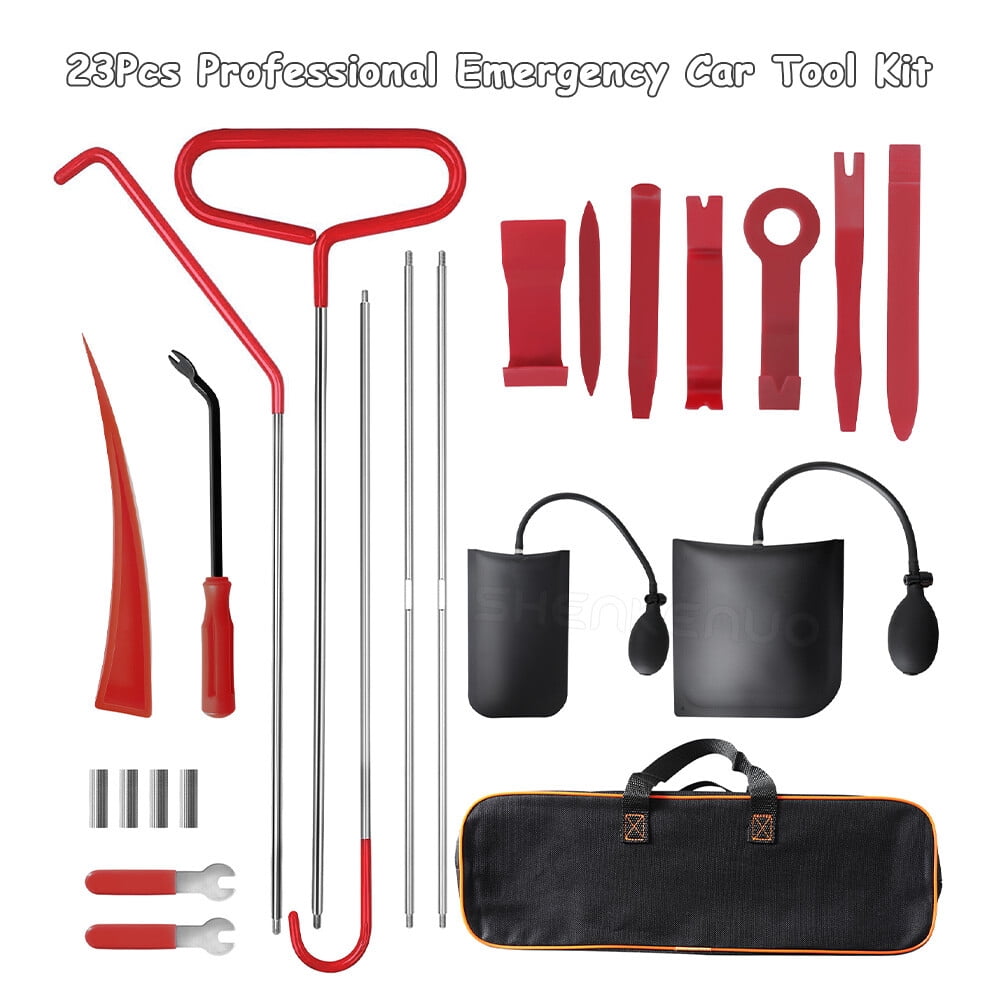 SHAQIMA 23PCS Professional Car Door Window Emergency Out Auto Open Tool ...