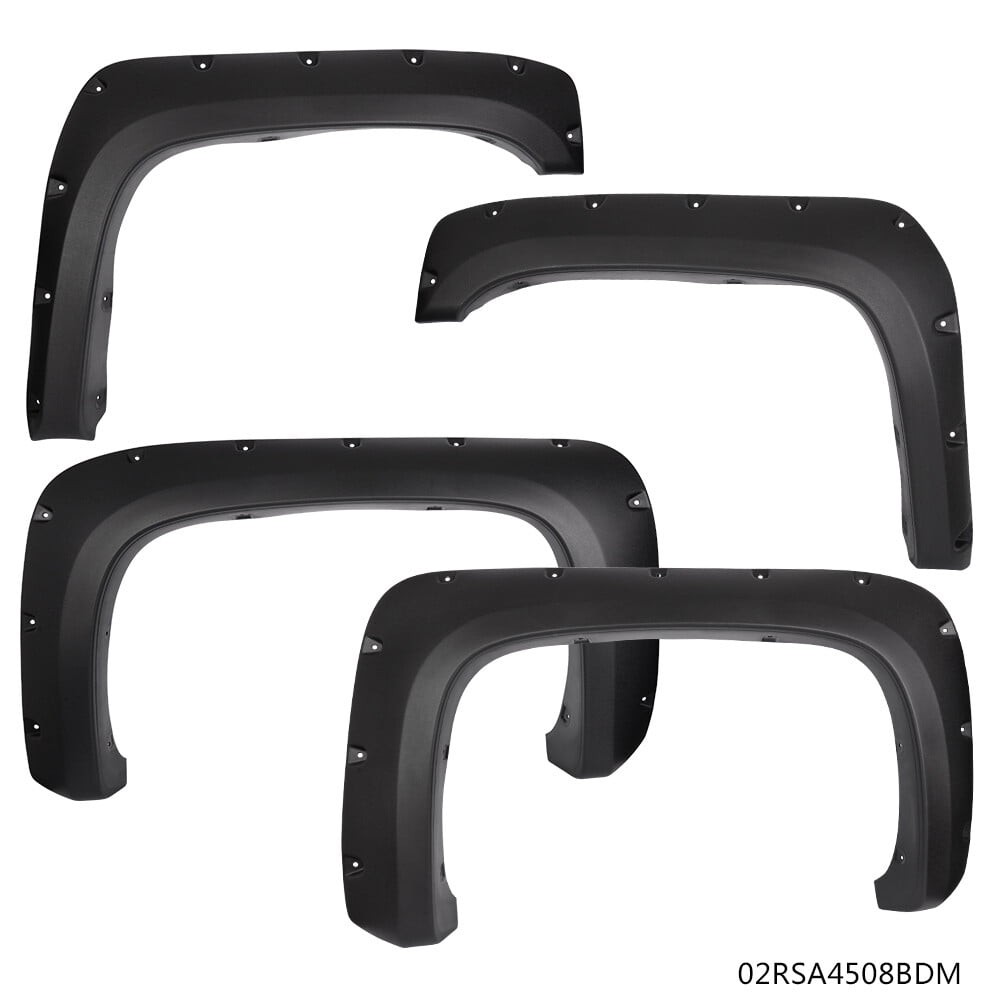 SHAQIMA Fender Protector Wheel Flares Fit For 2007-14 Chevy Silverado ...