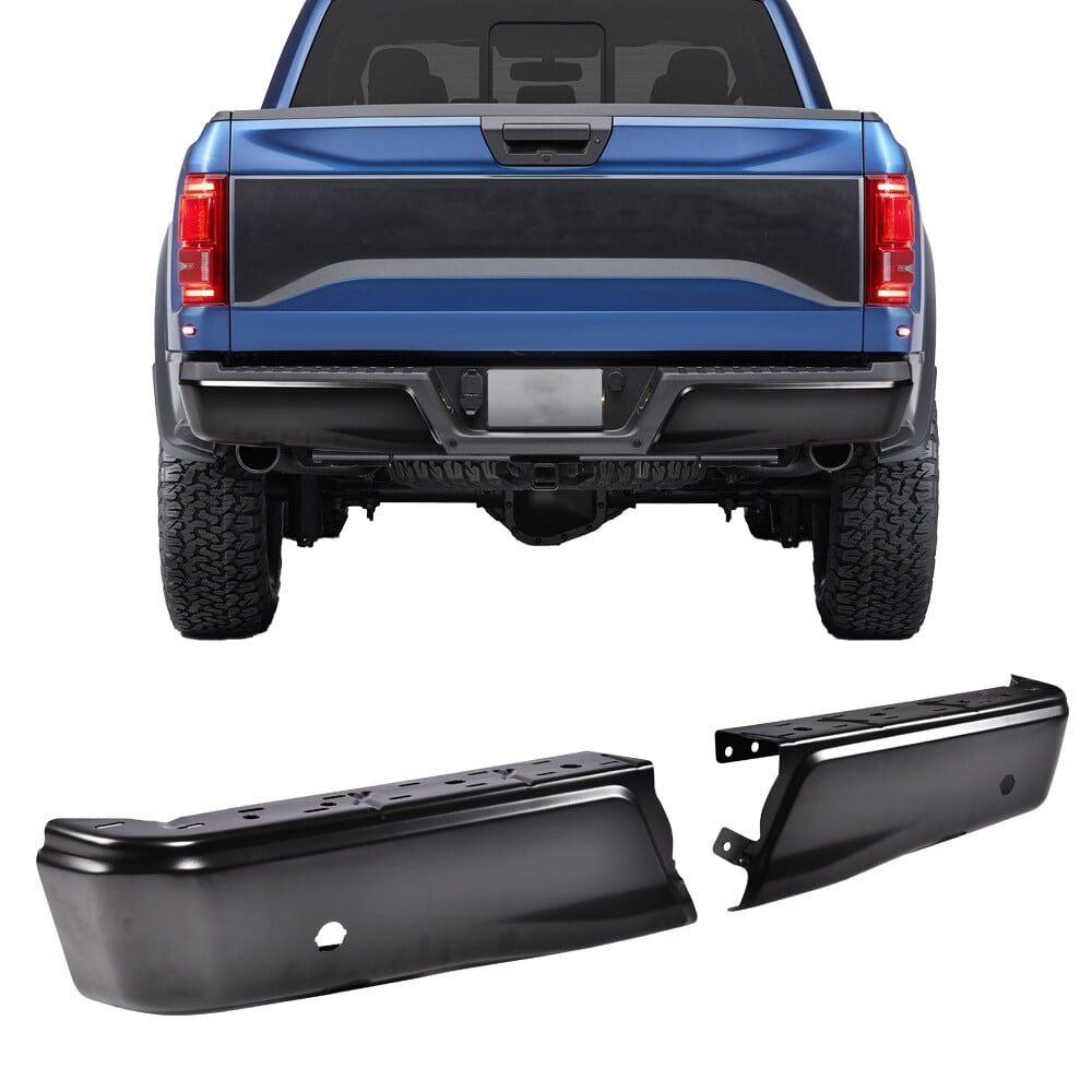 CCPAO Fit For 2015-2020 Ford F-150 Black Left Right Rear Bumper Ends W ...