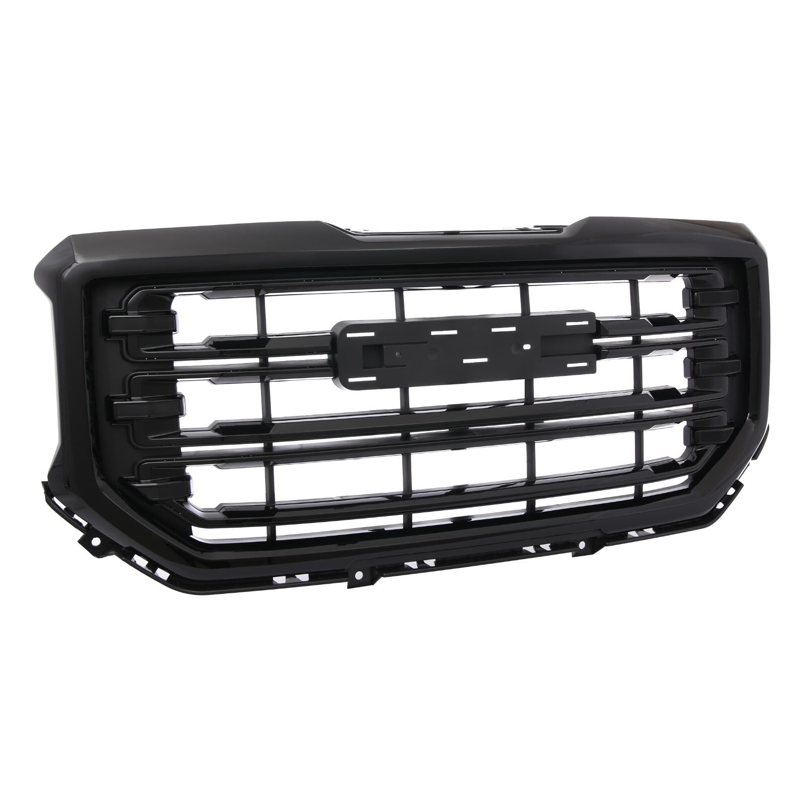 CCPAO Fit For 2016-2019 GMC Sierra 1500 Front Bumper Grille Glossy ...