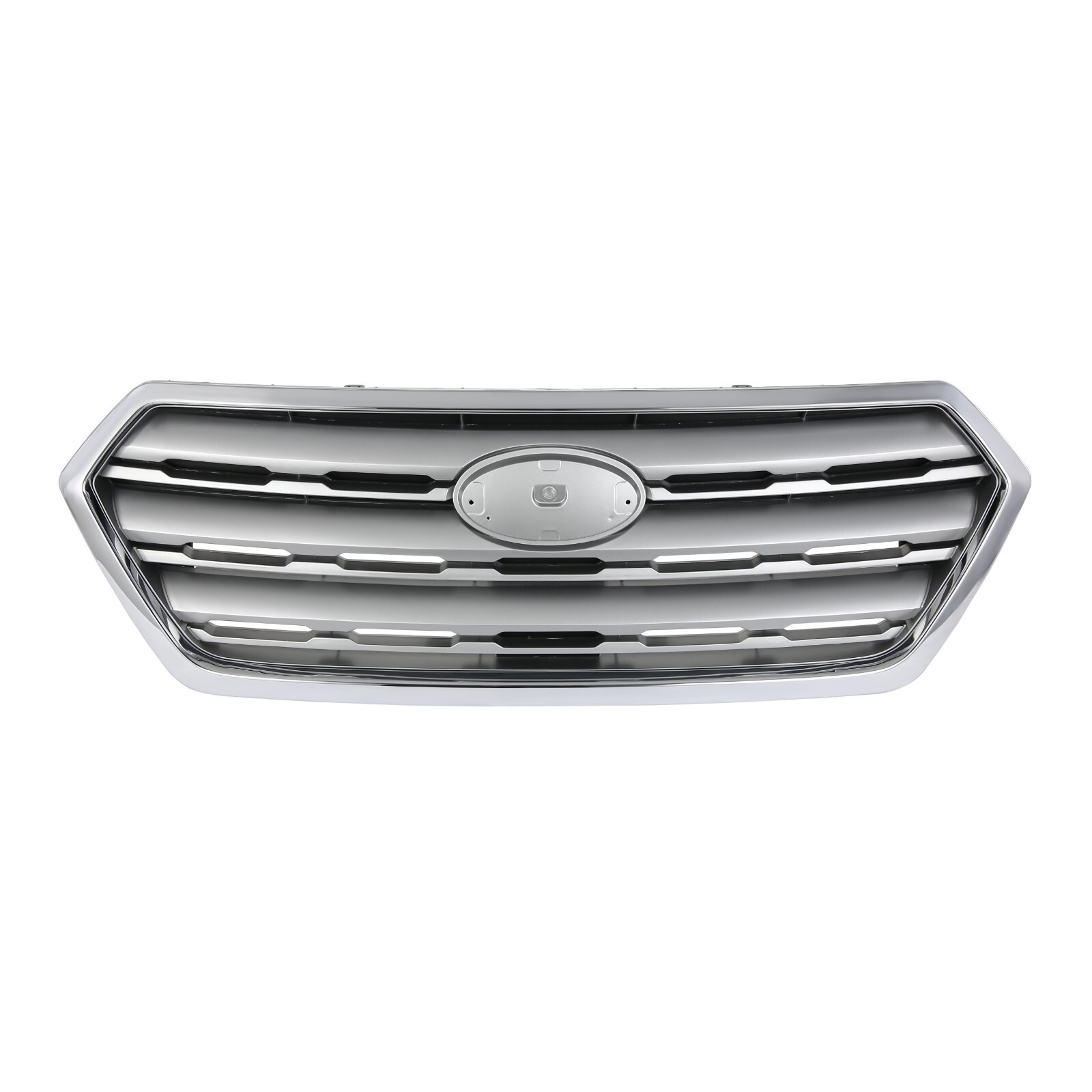 CCPAO Front Bumper Grille Silver Gray With Chrome Molding Compatible ...