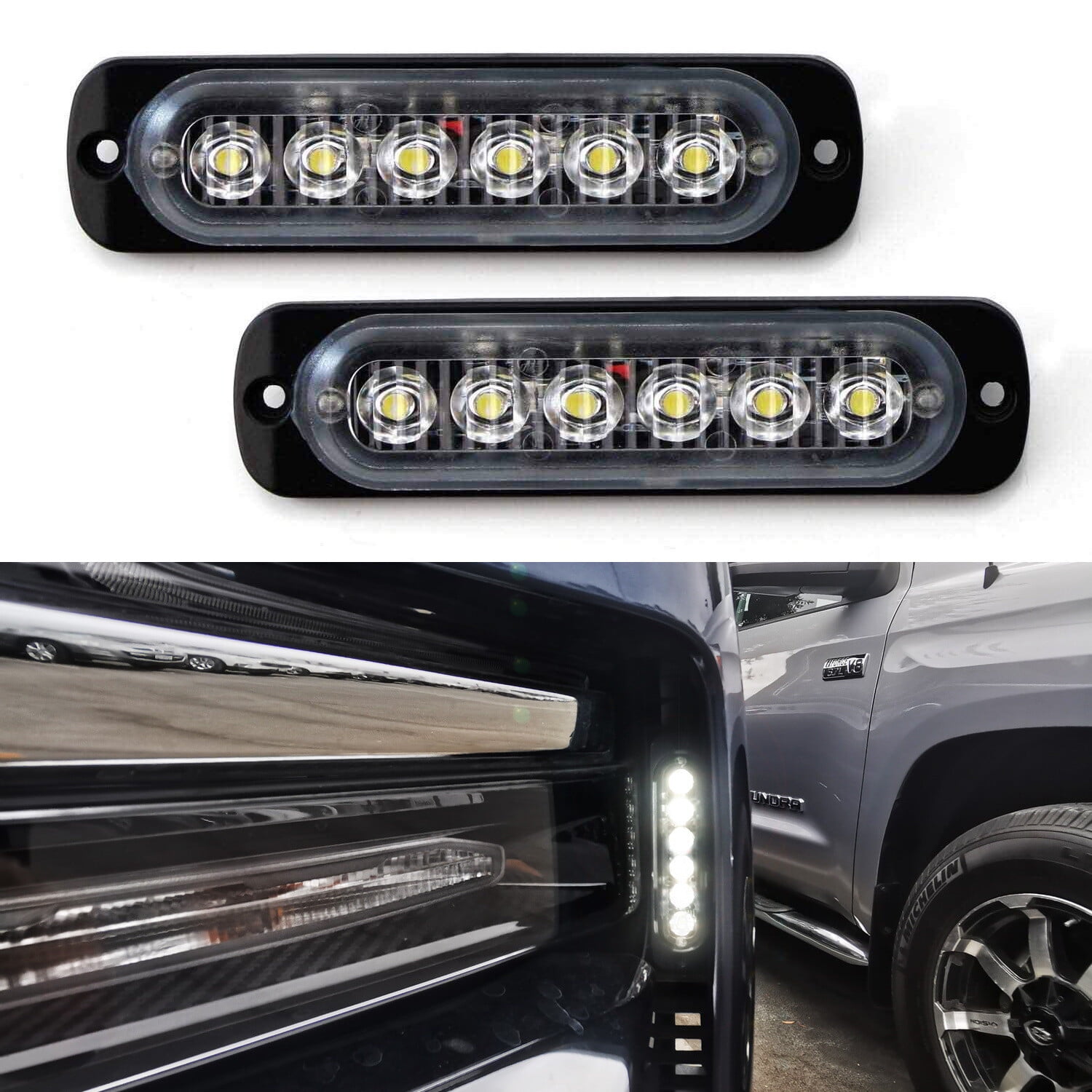 CCPAO Headlight Side Mount LED Daylight Driving Lights Compatible with ...