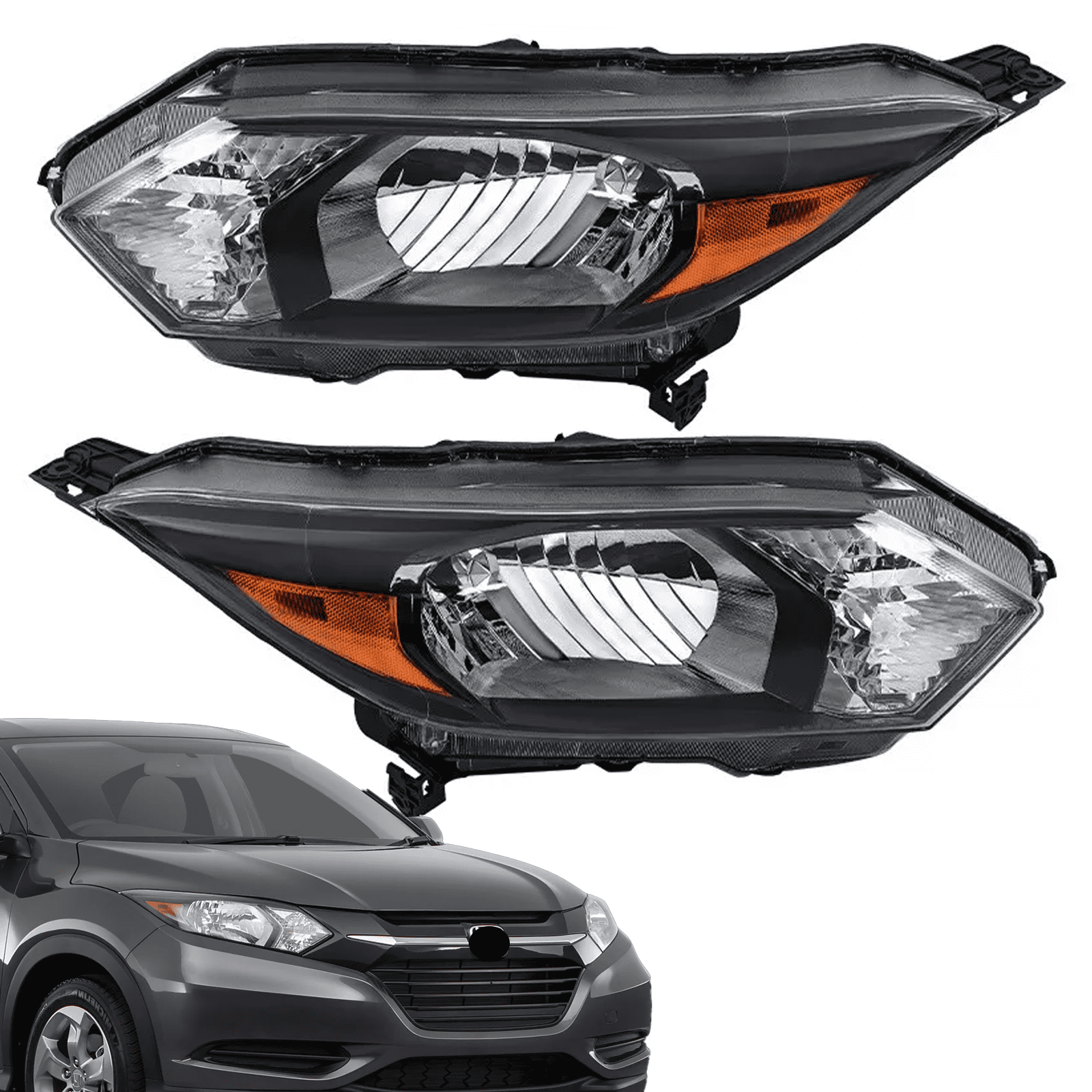 CCPAO Headlights Assembly Headlamp Halogen Compatible with 2016 2017 ...