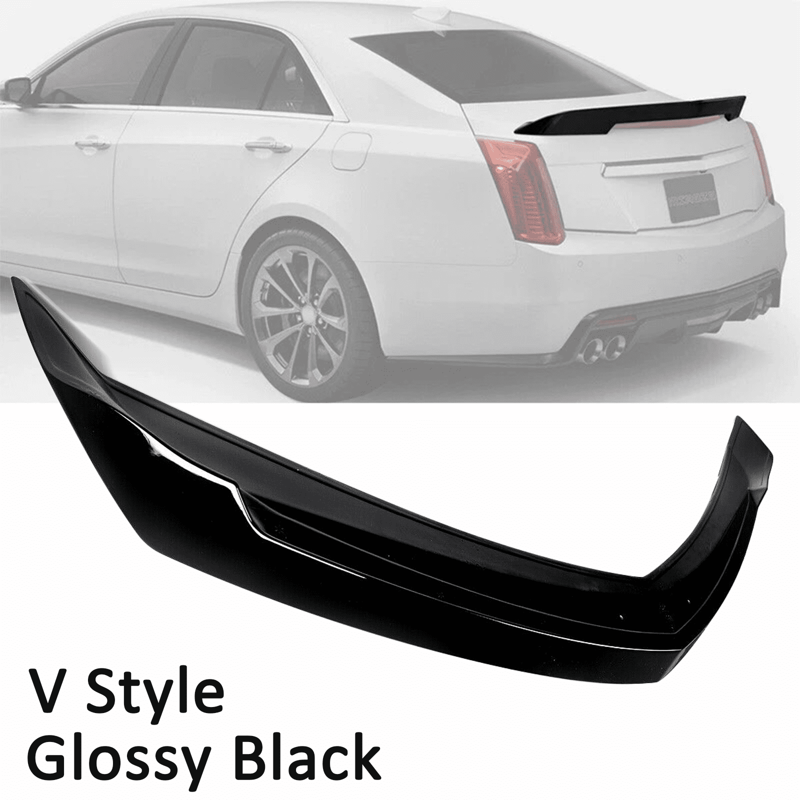 CCPAO Highkick V Style Trunk Wing Spoiler Compatible with Cadillac ATS ...