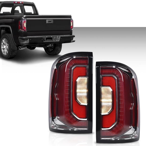 CCPAO LED Tail Lights Fit For 2016-2018 GMC Sierra 1500 Rear Brake ...