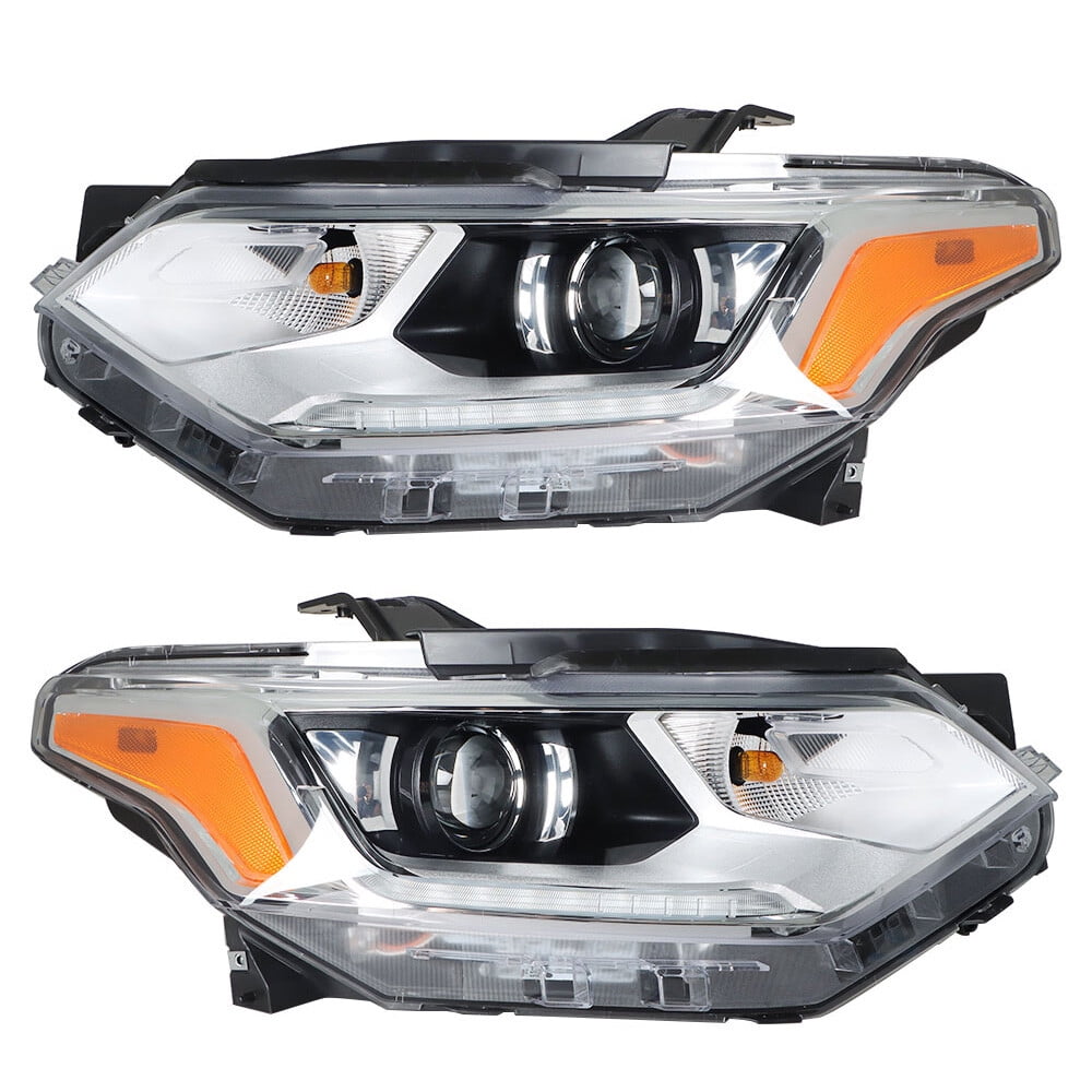 CCPAO Pair LH+RH Headlight Headlamps Assembly DRL LED Fits for Chevy ...