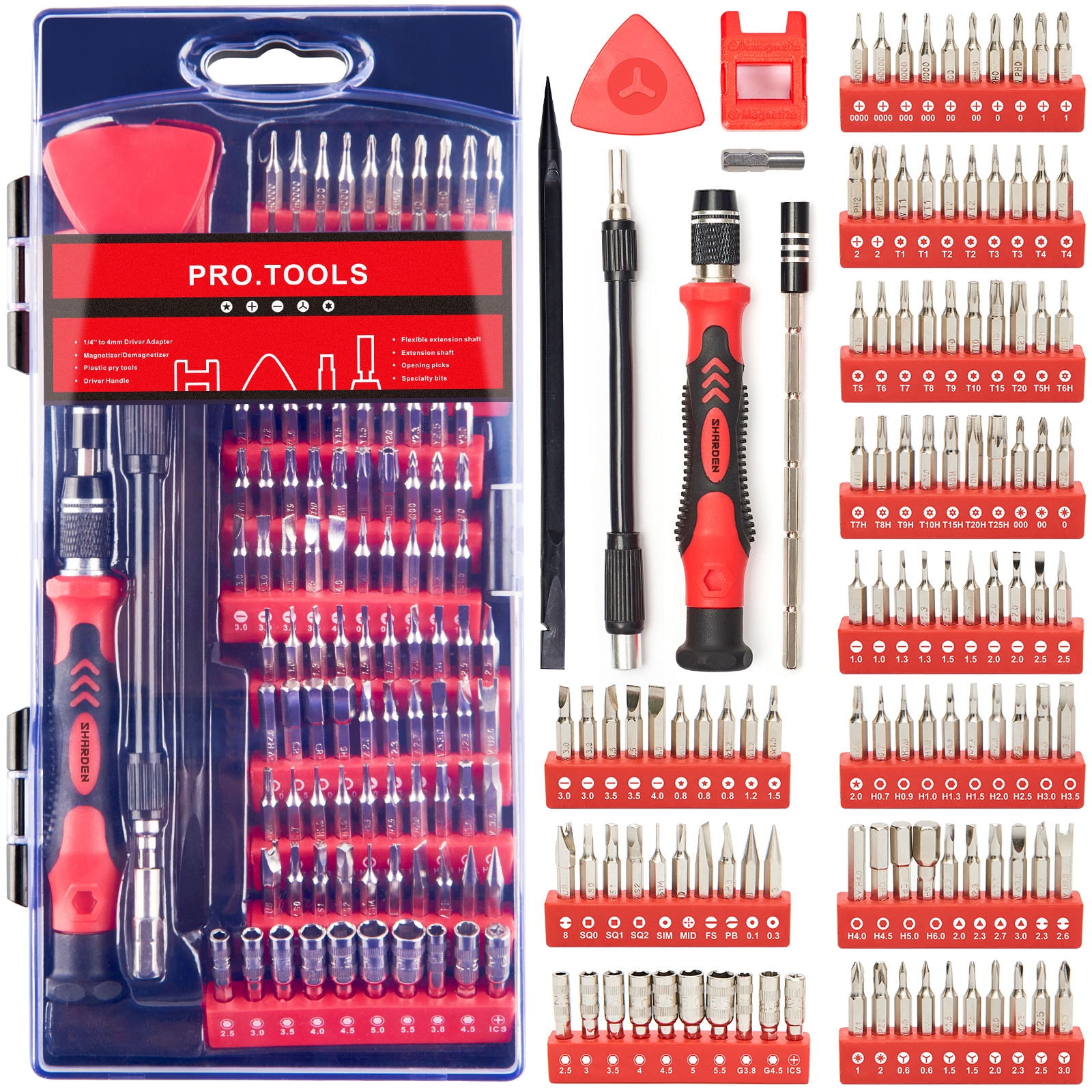 Humwam 124-in-1 Small Tech Tool Kit, Precision Magnetic Screwdriver Set ...