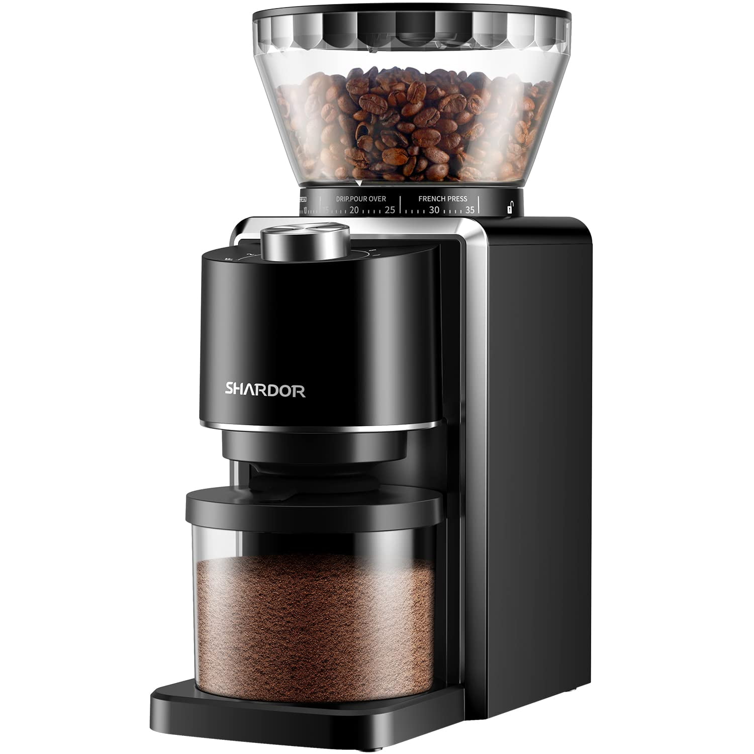 SHARDOR Conical Burr Coffee Grinder Adjustable Automatic Burr Mill with ...