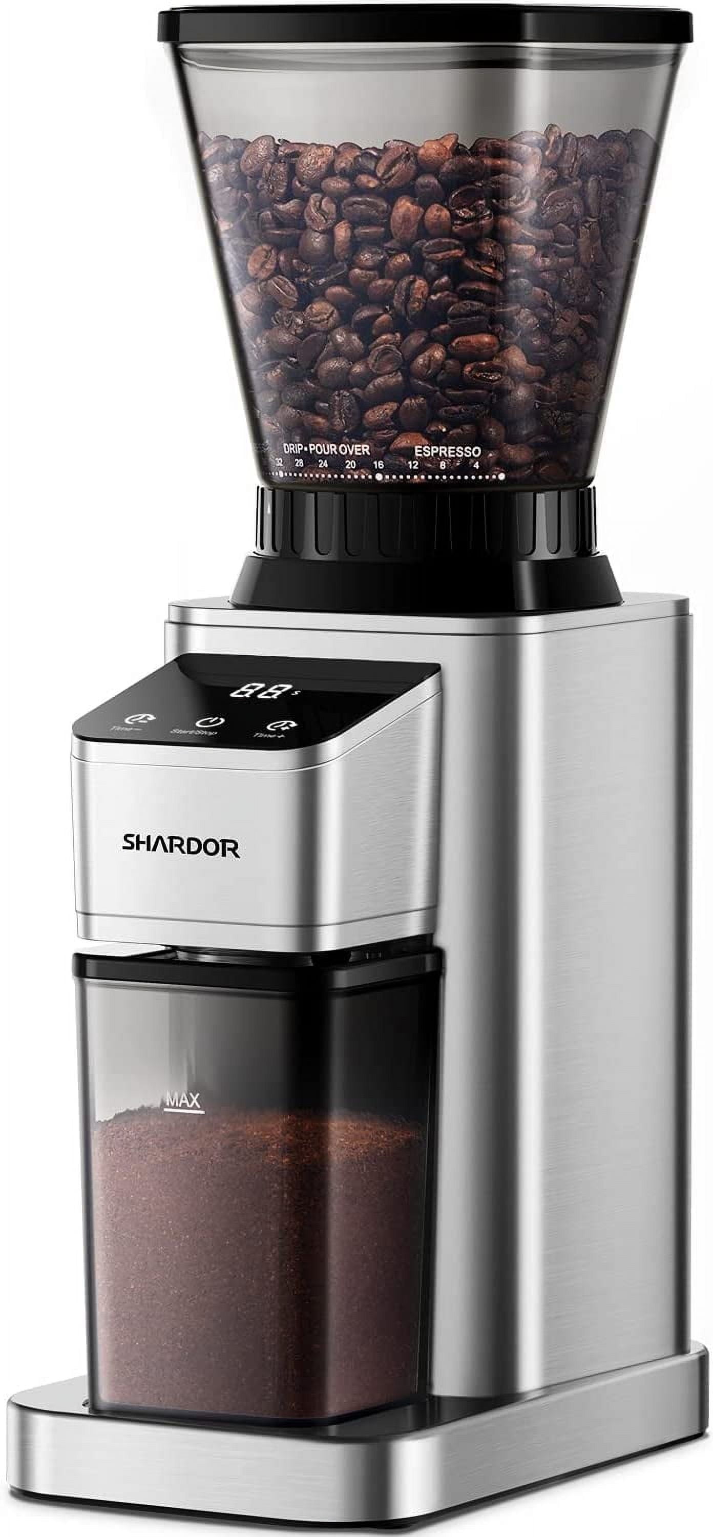 SHARDOR Conical Burr Coffee Grinder Electric, Adjustable Touchscreen ...