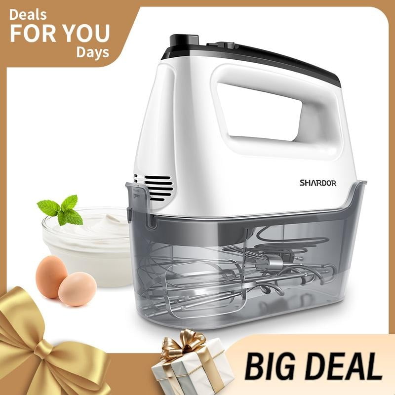 SHARDOR Electric Hand Mixer, 6-Speed and Turbo Handheld Mixer, 5 ...