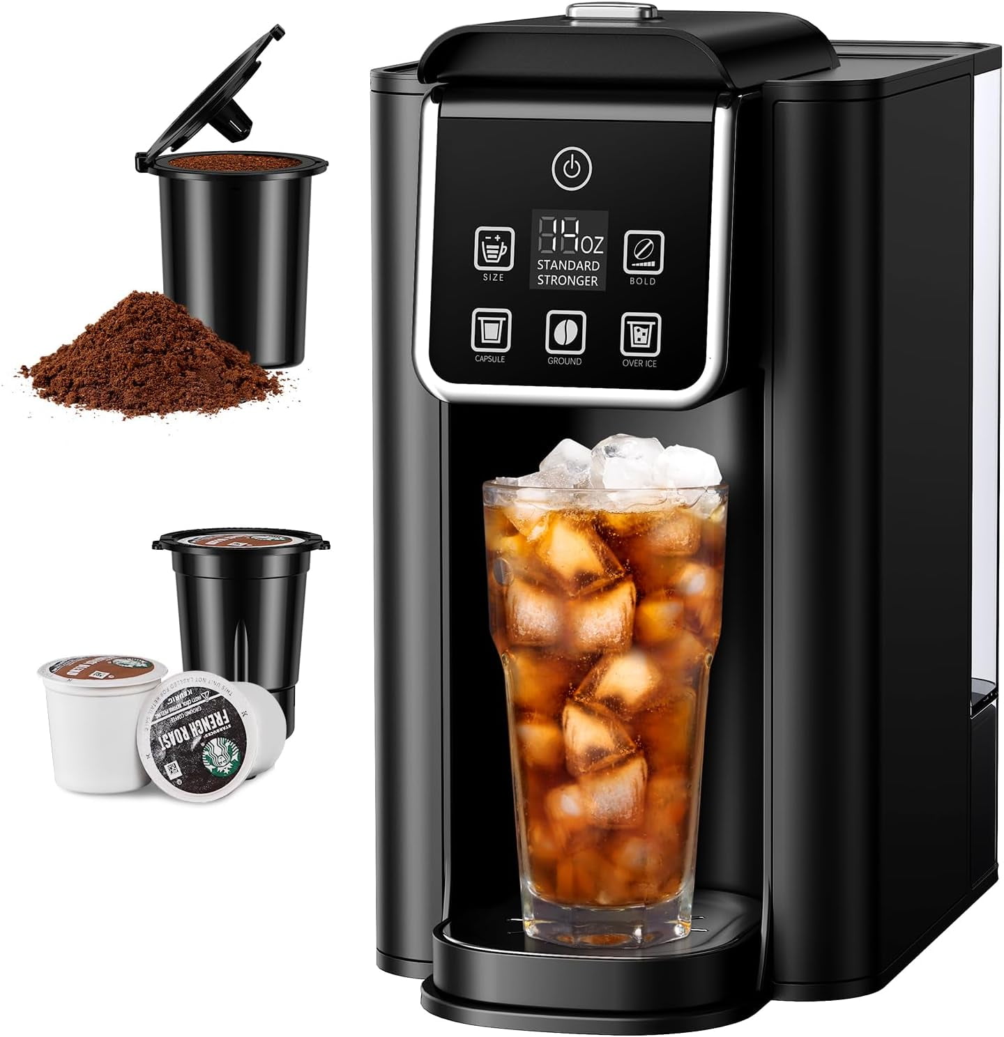 SHARDOR Single Serve Coffee Maker 2.0, Hot and Iced Coffee Machine for ...