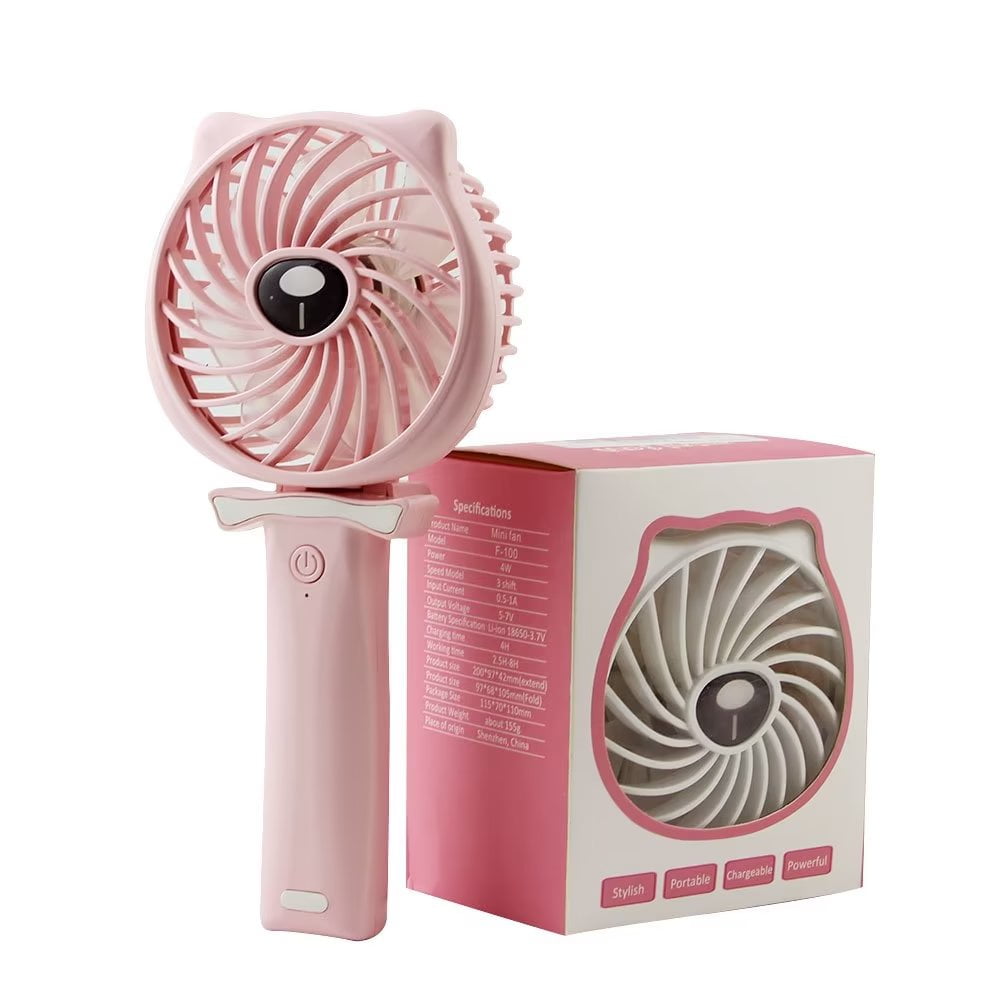 SHARE SUNSHINE Handheld Fan Quiet Rechargeable Foldable for Outdoor ...
