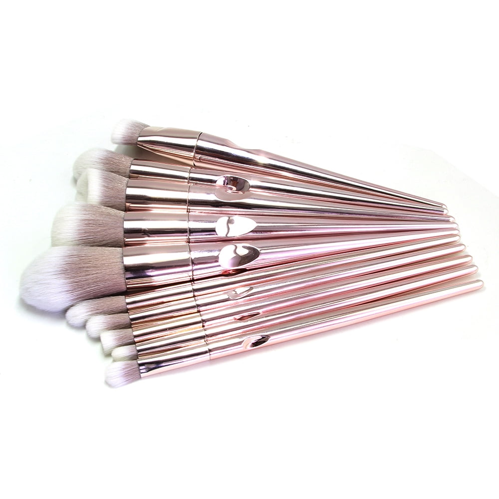 SHARE SUNSHINE Makeup Brush Rose Gold Brush Set of 10 - Walmart.com