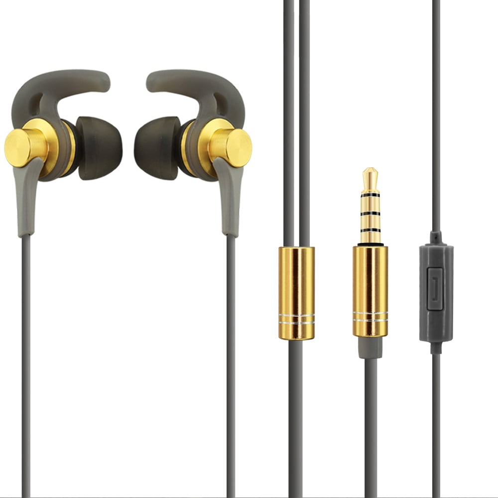 SHARE SUNSHINE Wired Headphones In-Ear Stereo Metal Earbuds(Gold ...