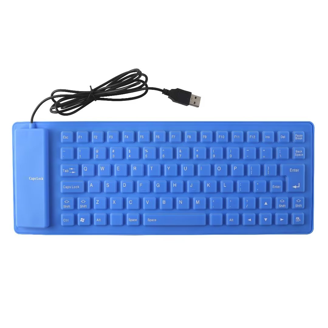 SHARE SUNSHINE Wired Keyboard 85 Keys Silicone Soft Keyboard Waterproof ...