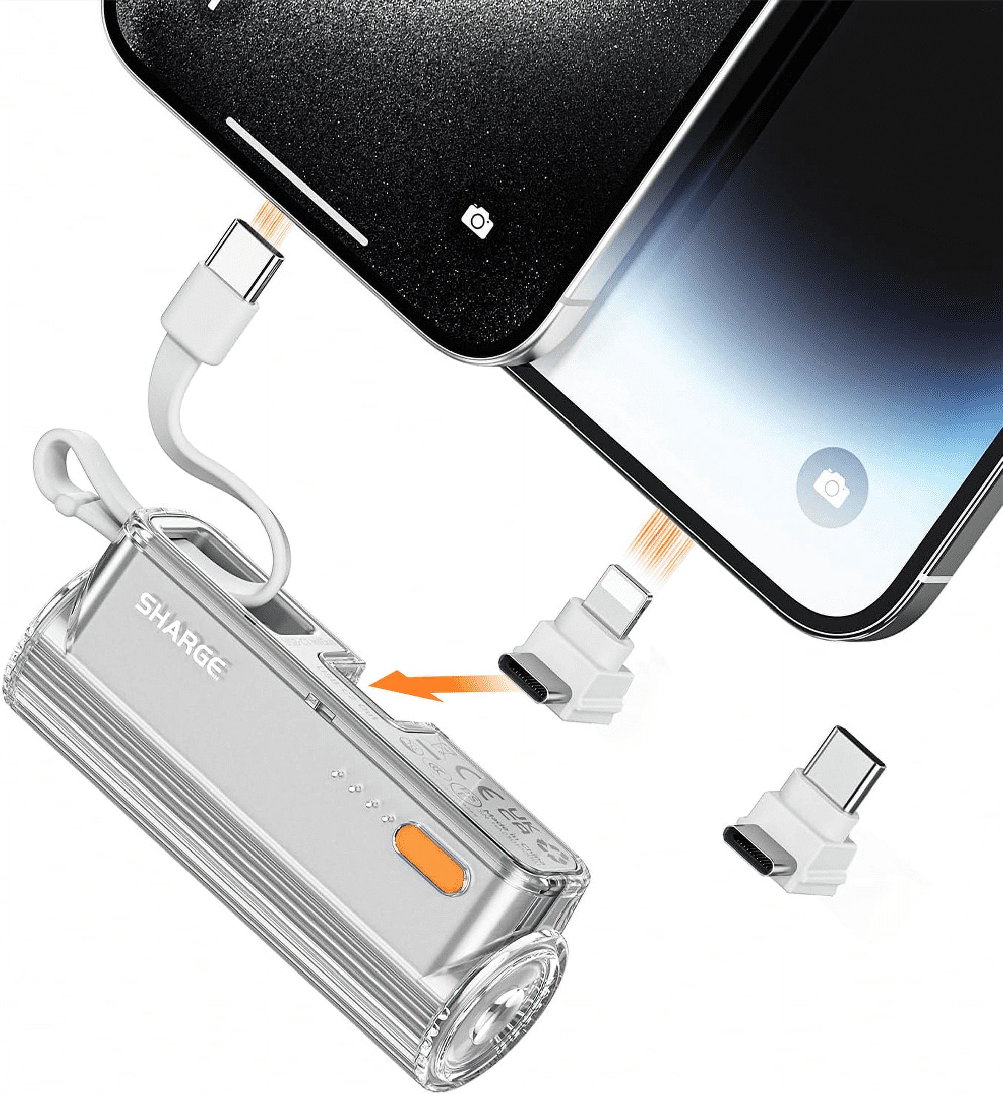 SHARGE Flow Mini Portable Charger, 5000mAh Mini Power Bank with Dual ...
