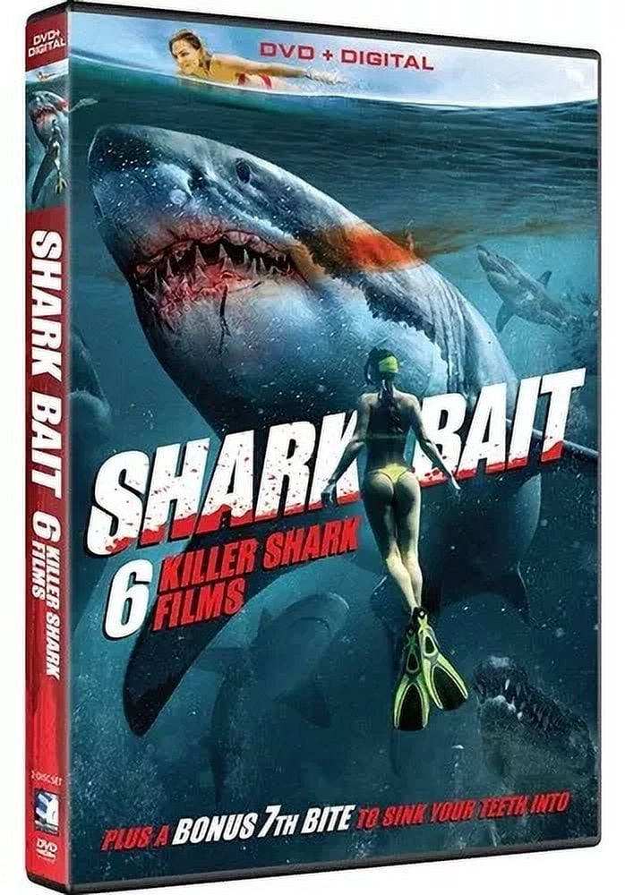 SHARK BAIT 6 KILLER SHARK FILMS + BONUS 7TH DVD Syfy Swamp Zombie Ghost ...