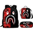 Shark 3 in 1 Backpack Set, Durable Knapsack with Lunch Bag, Pencil Case ...