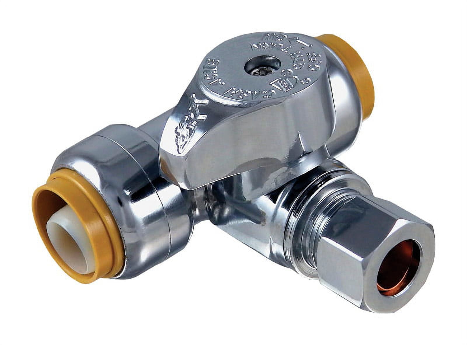 SharkBite 1/2 PTC x 1/2 Compression Brass Tee Stop - Walmart.com