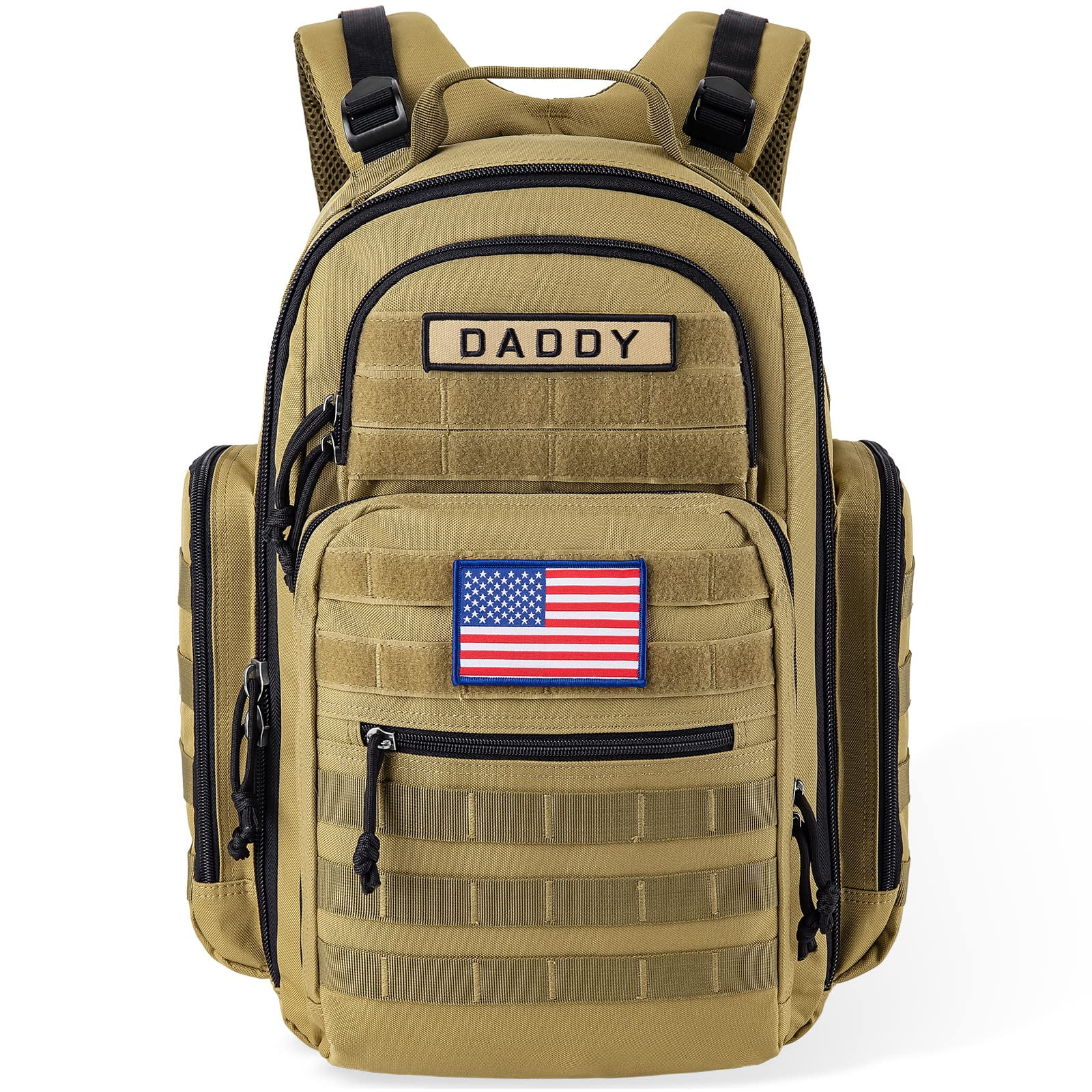 SHARKMOUTH Diaper Bag Backpack MMF7 for Dad and Mom, Military Molle diaper Pack with Insulated ...