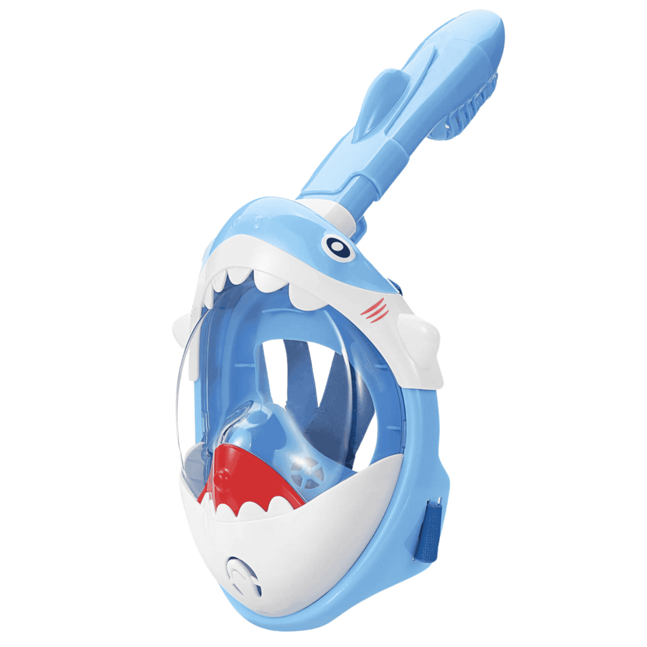 Sharky Blue Full Face Snorkel Mask – Anti-Fog, CO₂-Free, 180° View, Dry ...