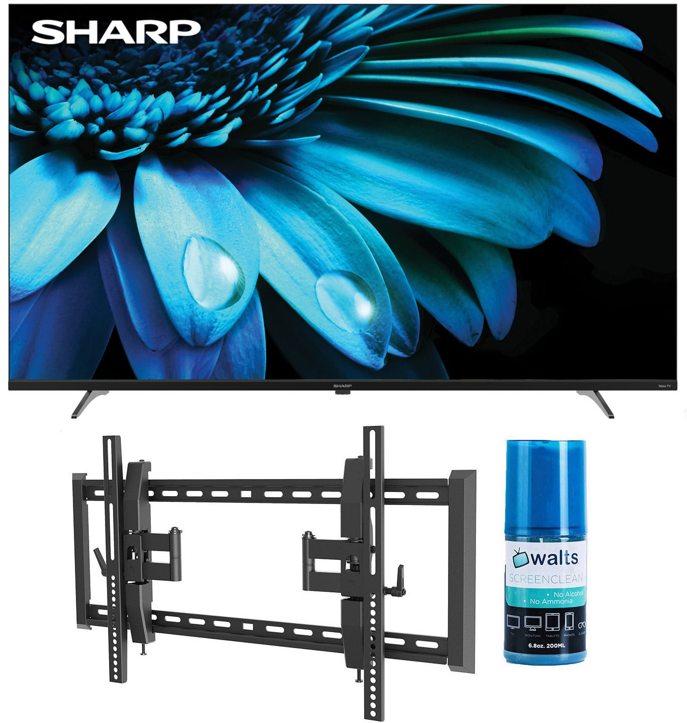 SHARP 4T-C50EL8UR 50 Inch Class 4K Ultra HD with Dolby Audio Roku TV ...