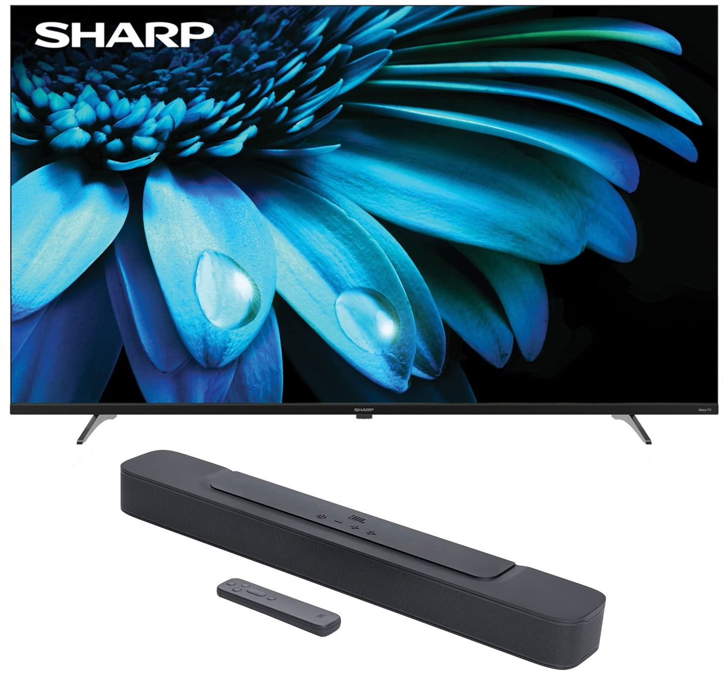 SHARP 4T-C50EL8UR 50 Inch Class 4K Ultra HD with Dolby Audio Roku TV ...