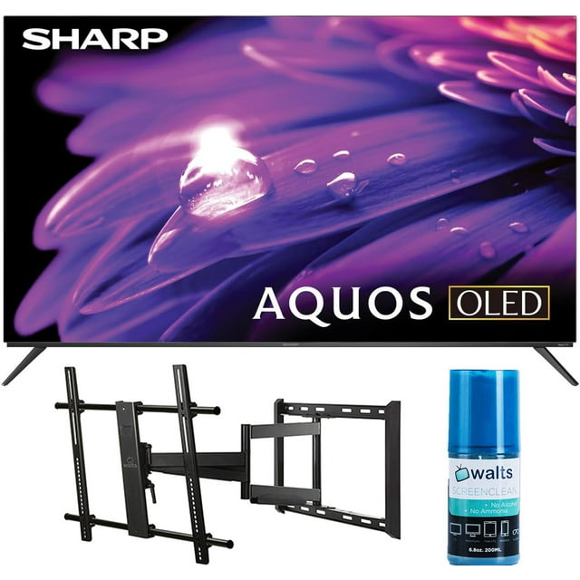 SHARP 4T-C55FS1UR 55 Inch AQUOS OLED 4K Ultra HD with Dolby Audio Roku TV with a Walts TV Large ...