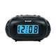 SHARP Digital Alarm Clock, Black, LCD Display, Battery Operated, Small ...