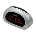 SHARP Digital Alarm Clock, Cosmic Silver, Easy to Set Controls, Red LED ...