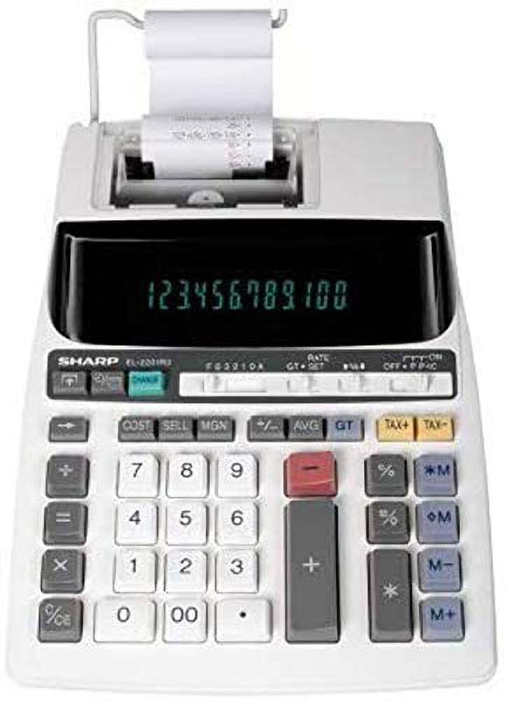 SHARP EL-2201 RII 12-Digit Electronic Printing Calculator - Walmart.com