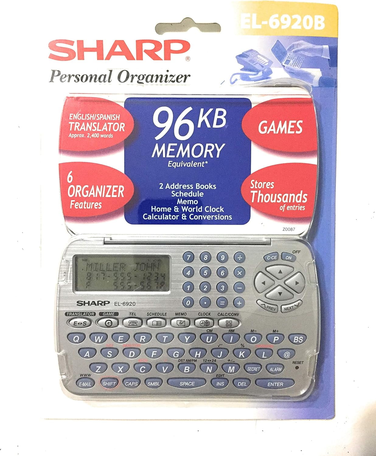 SHARP EL6920B MemoMaster Electronic Organizer - Walmart.com