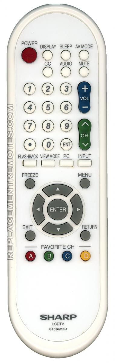 SHARP GA626WJSA (p/n: RRMCGA626WJSA) TV Remote Control (new) - Walmart.com