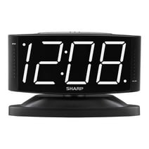Mainstays Black Electric Digital Alarm Clock with Large 1.4” LED ...